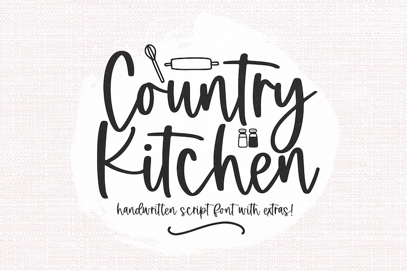 Country Kitchen Font Farmhouse Script Font Cricut Fonts | Etsy