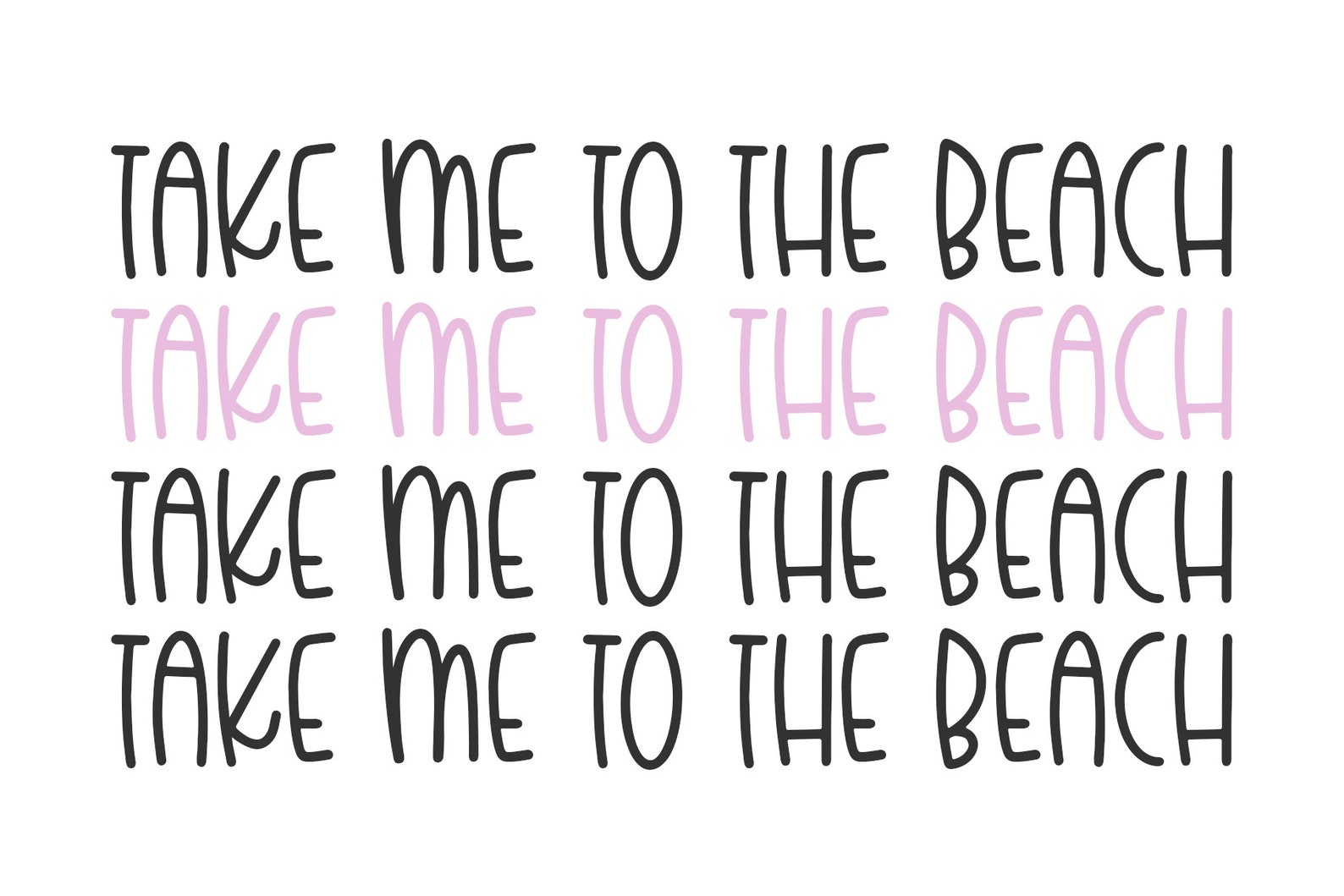 Beach Bikini Font Cute Font Handwritten Font Cricut Fonts | Etsy