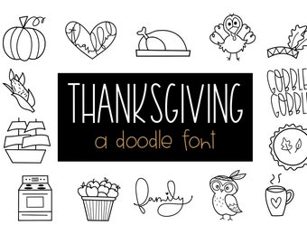 Fall Doodle Font | Etsy