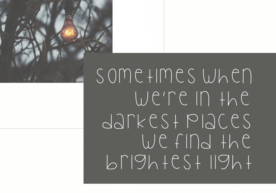 Bright Lights A Cute Handwritten Font TTF / OTF | Etsy