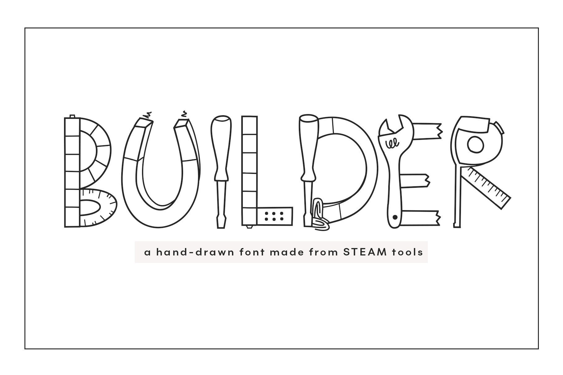 Builder Font - A STEAM Inspired Handwritten Font - TTF / OTF - Math ...
