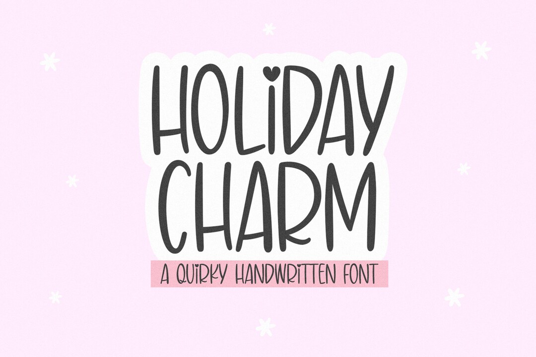 Holiday Charm Font Cute Font, Cricut Font, Christmas Font, Procreate ...