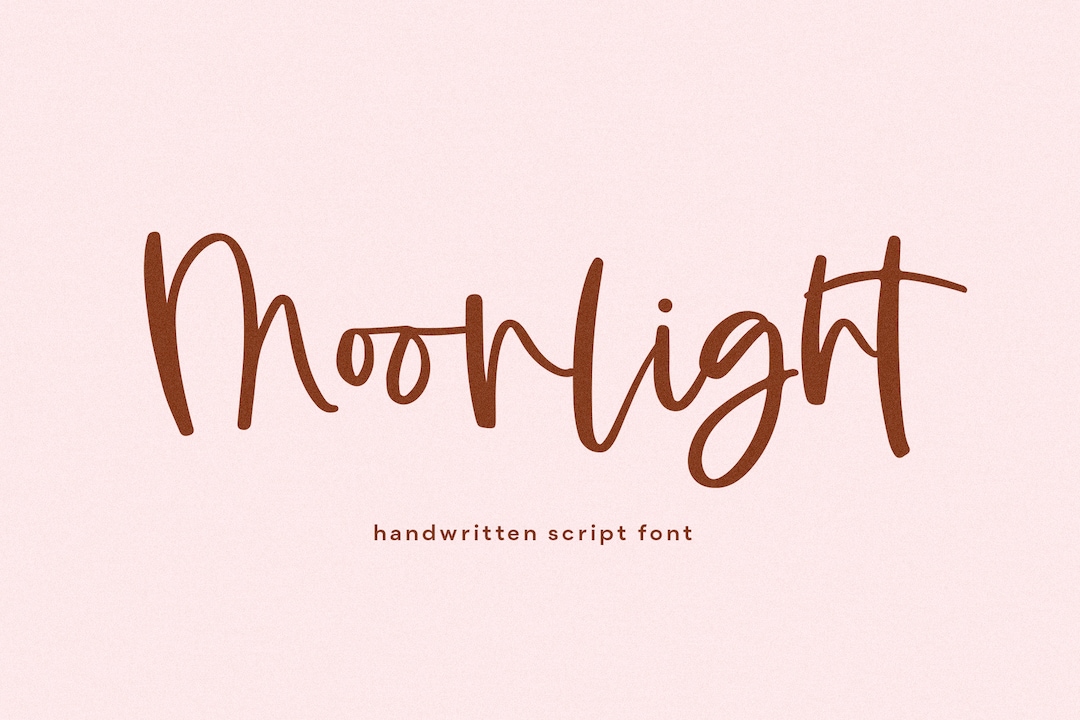 Moonlight Font - Script Font, Procreate Font, Modern Calligraphy ...
