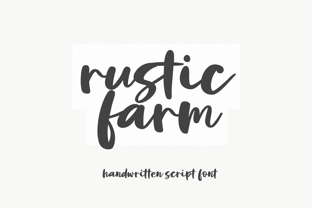 Rustic Farm Font - Handwritten Script Font, Cricut Fonts, Farmhouse ...