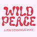 Wild Peace Retro Font Groovy Font Wavy Font Hippie Font - Etsy