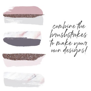 Glam Pink Glitter and Marble Brushstrokes - Watercolor Clipart [glam ...