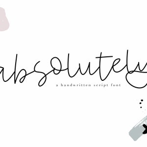 Absolutely - Handwritten Script Font - TTF / OTF - Etsy