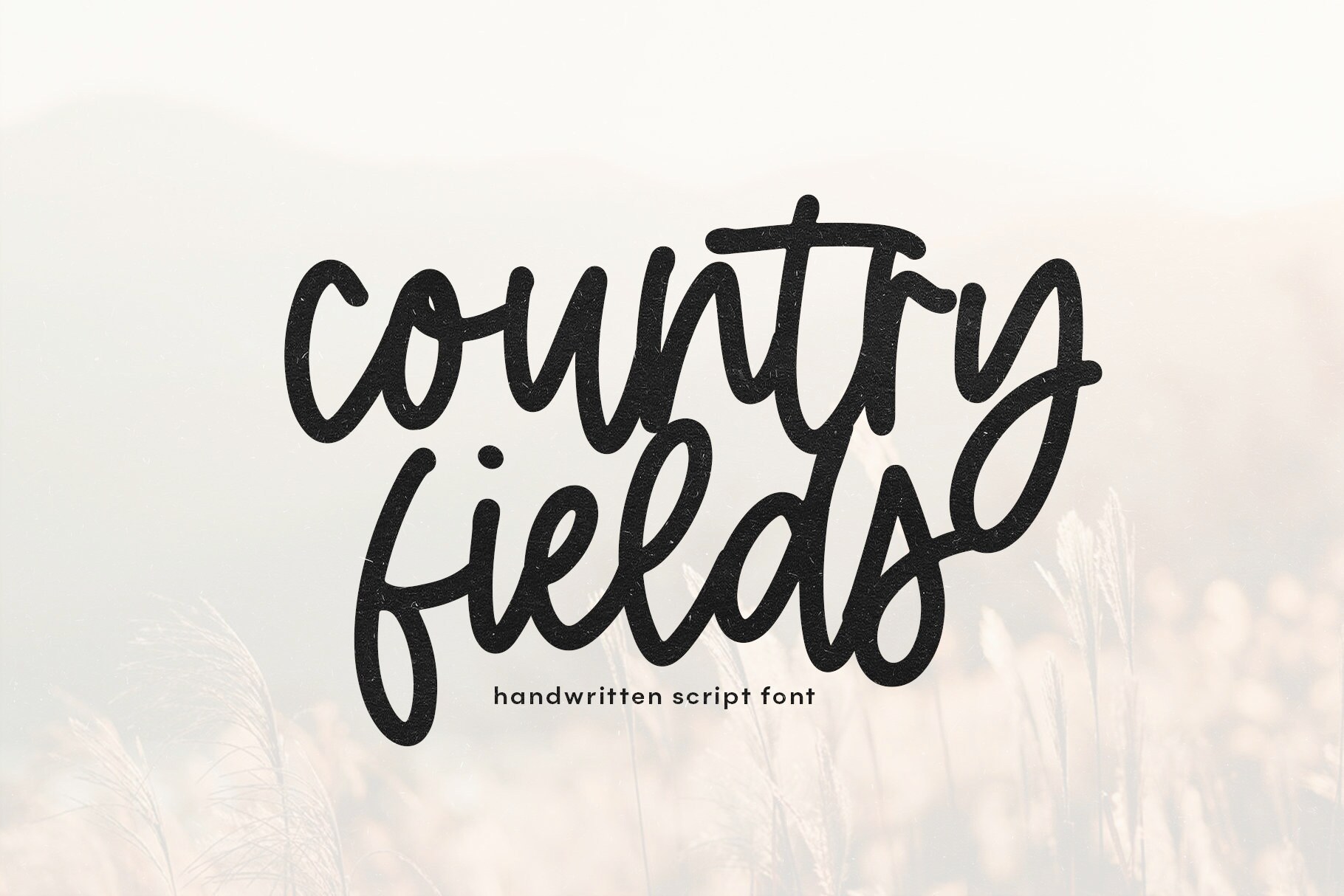 Country Fields Handwritten Script Font Cricut Fonts | Etsy