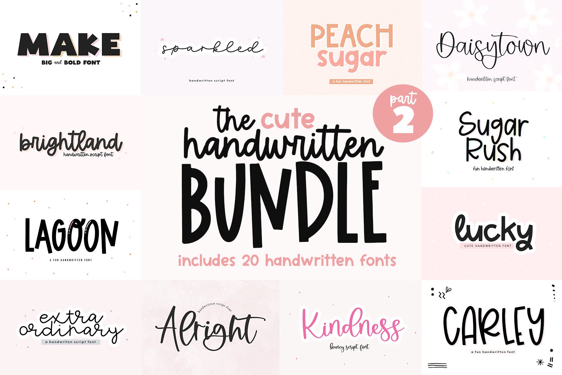 Font Bundle Cute Fonts Fonts for Cricut Cricut Font - Etsy