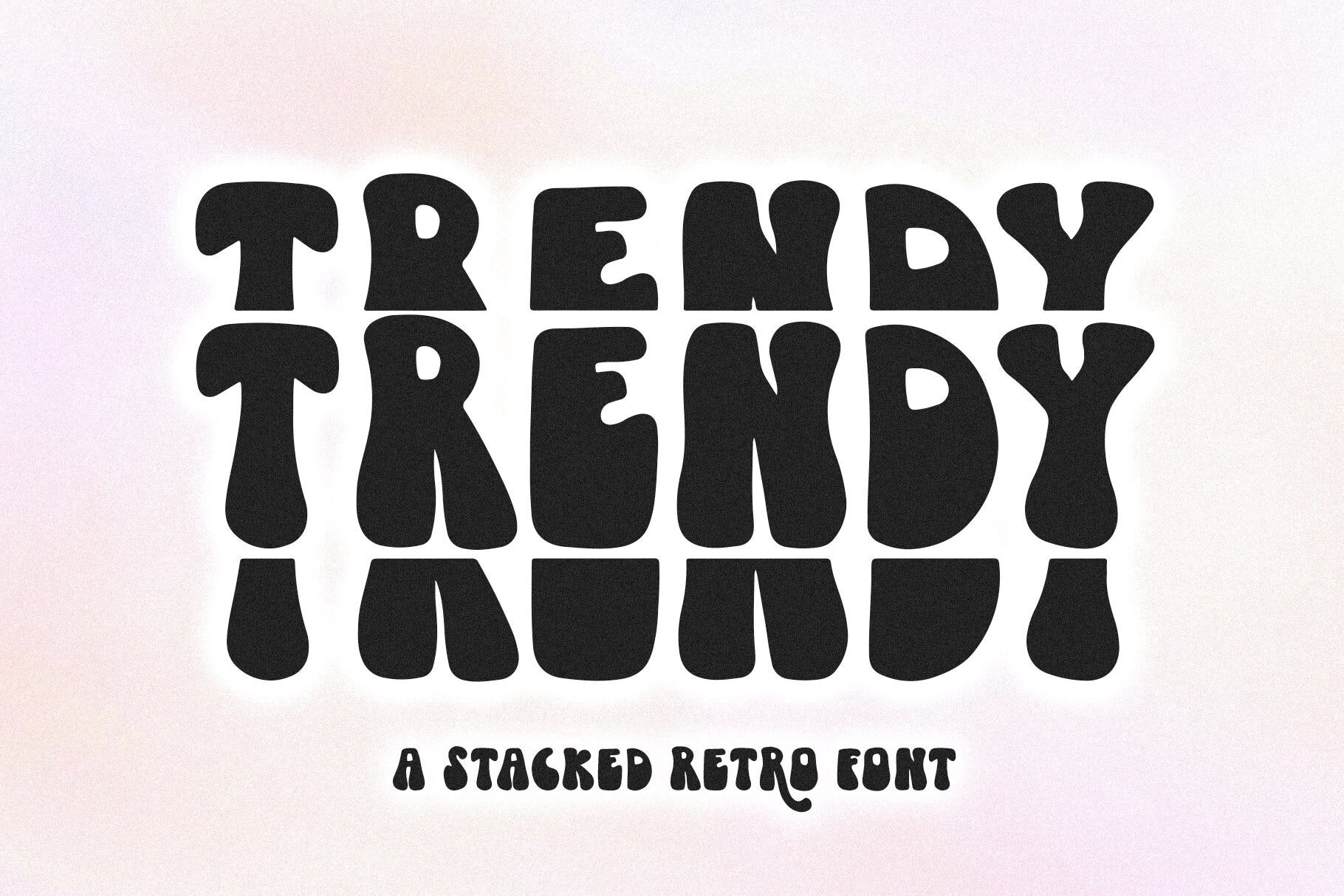 Trendy Stacked Font Retro Font Groovy Font Boho Modern - Etsy