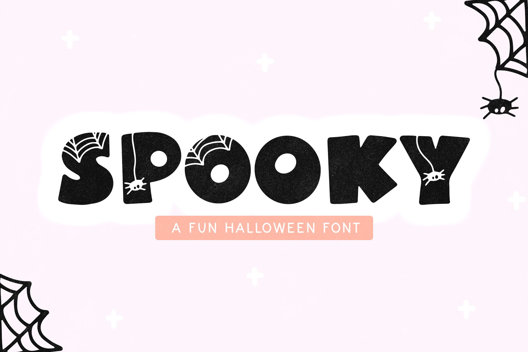 Spooky Font Halloween Font Webs and Spiders Font Fall - Etsy