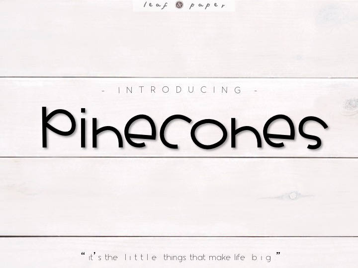 Pinecones Font a Unique Font TTF | Etsy