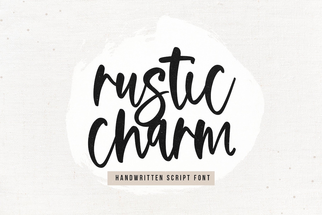 Rustic Charm Font - Handwritten Script Font, Cricut Fonts, Farmhouse ...