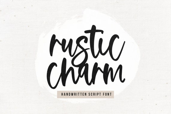 Rustic Charm Font Handwritten Script Font Cricut Fonts | Etsy