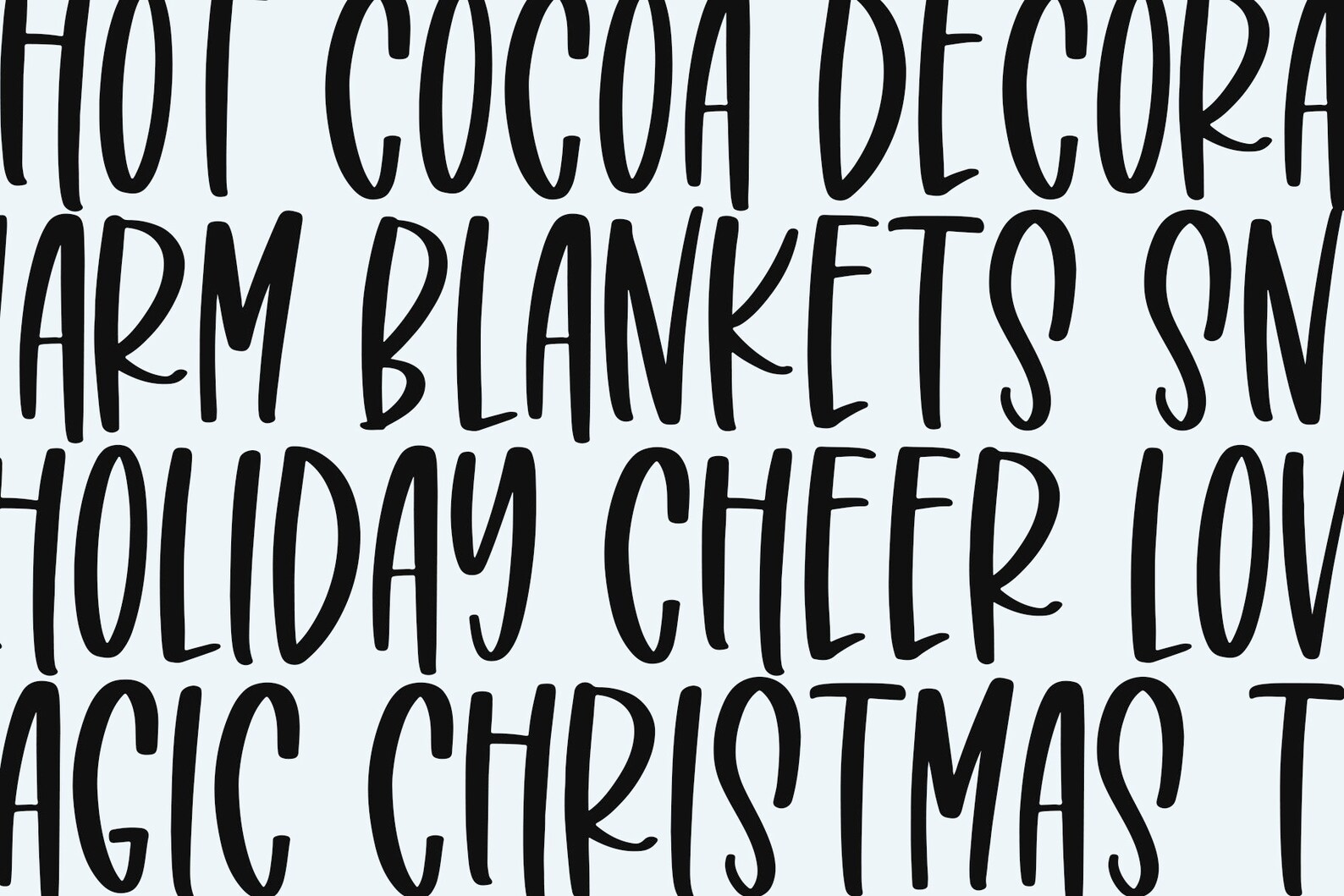 Holiday Season Font Handwritten Font Cricut Fonts | Etsy