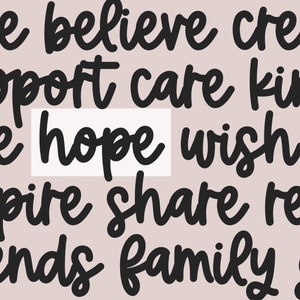 Hopeful Font Handwritten Script Font, Cricut Fonts, Calligraphy, Procreate Fonts, Fonts for ...