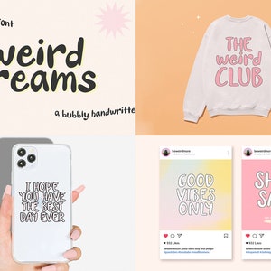 Bubbly Font Bundle - Cricut Font, Bubbly Fonts, Retro Font, Cricut Font ...