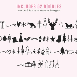 Christmas Doodles Font - Merry Magic, Holiday Doodles, Cricut Fonts ...