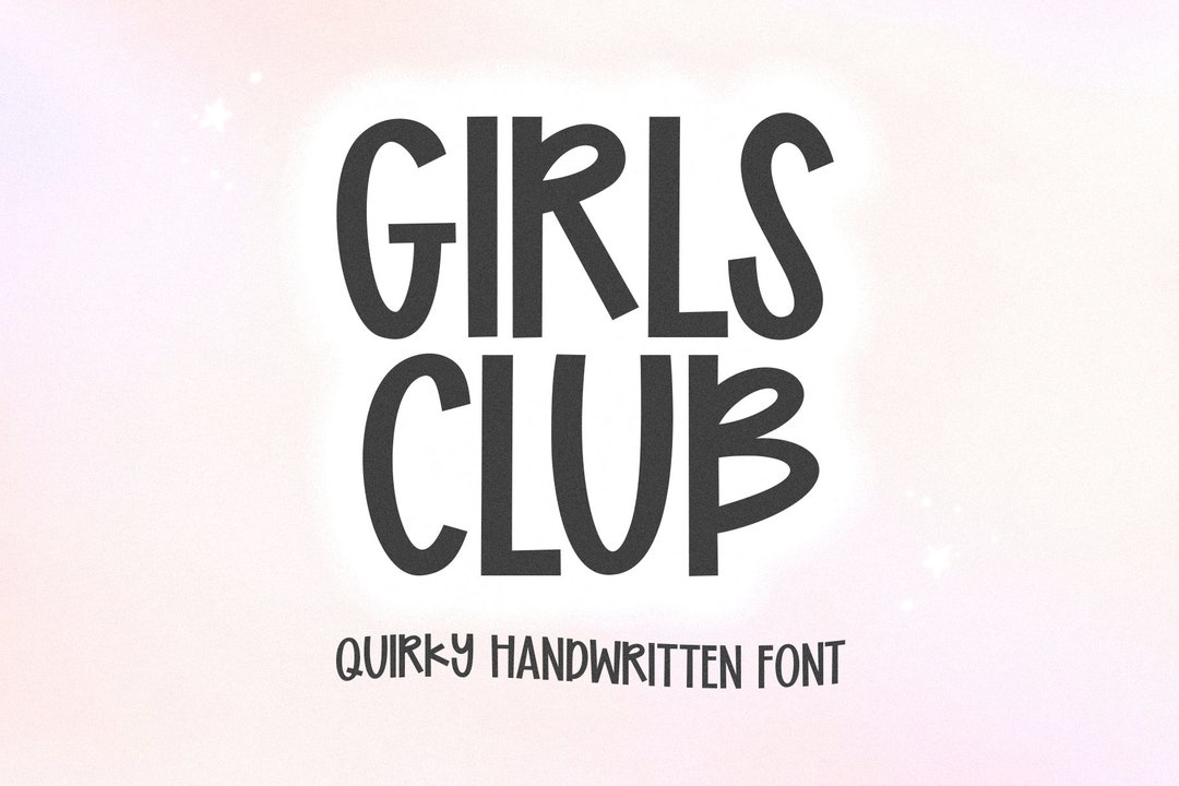 Girls Club Font - Handwritten Font, Cricut Font, Goodnotes Font ...