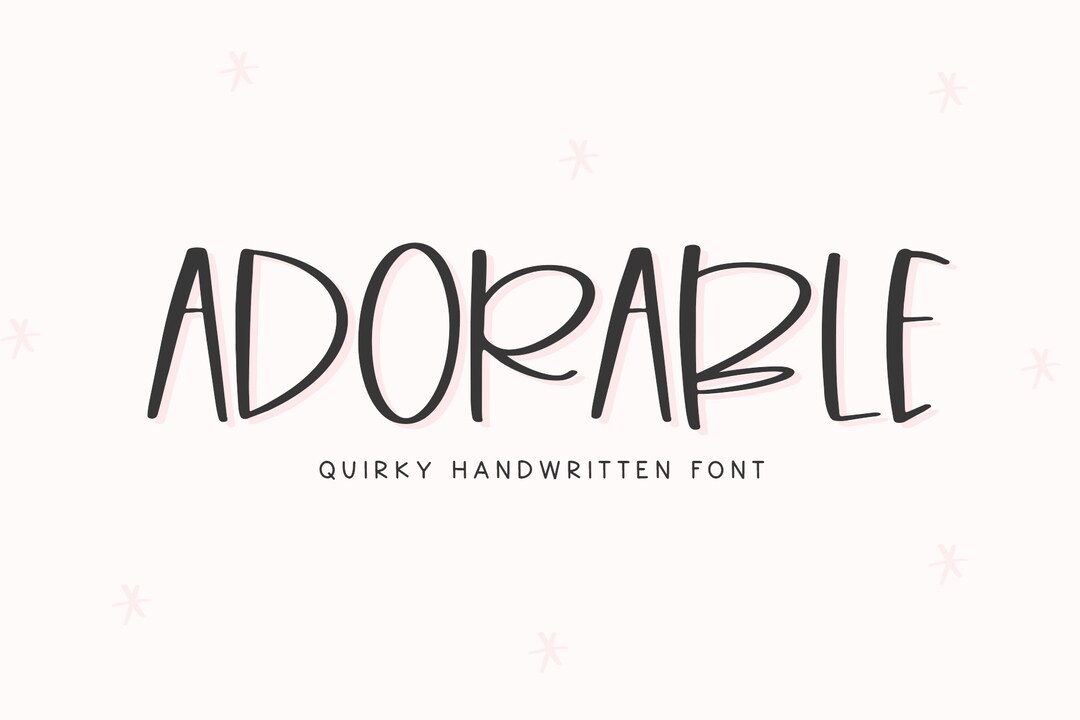 Adorable Font Quirky Handwritten Font Cricut Fonts Cute - Etsy