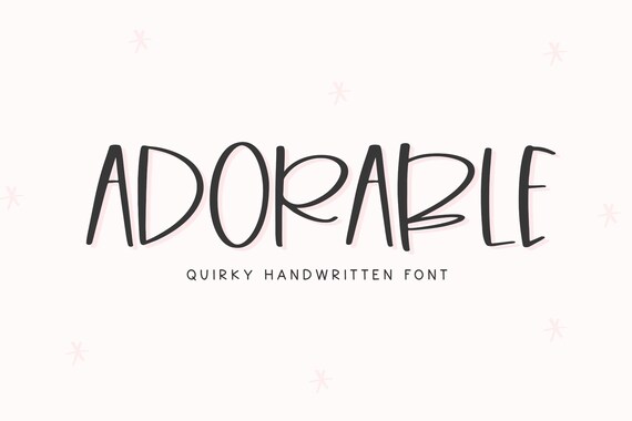 Adorable Font Quirky Handwritten Font Cricut Fonts Cute - Etsy