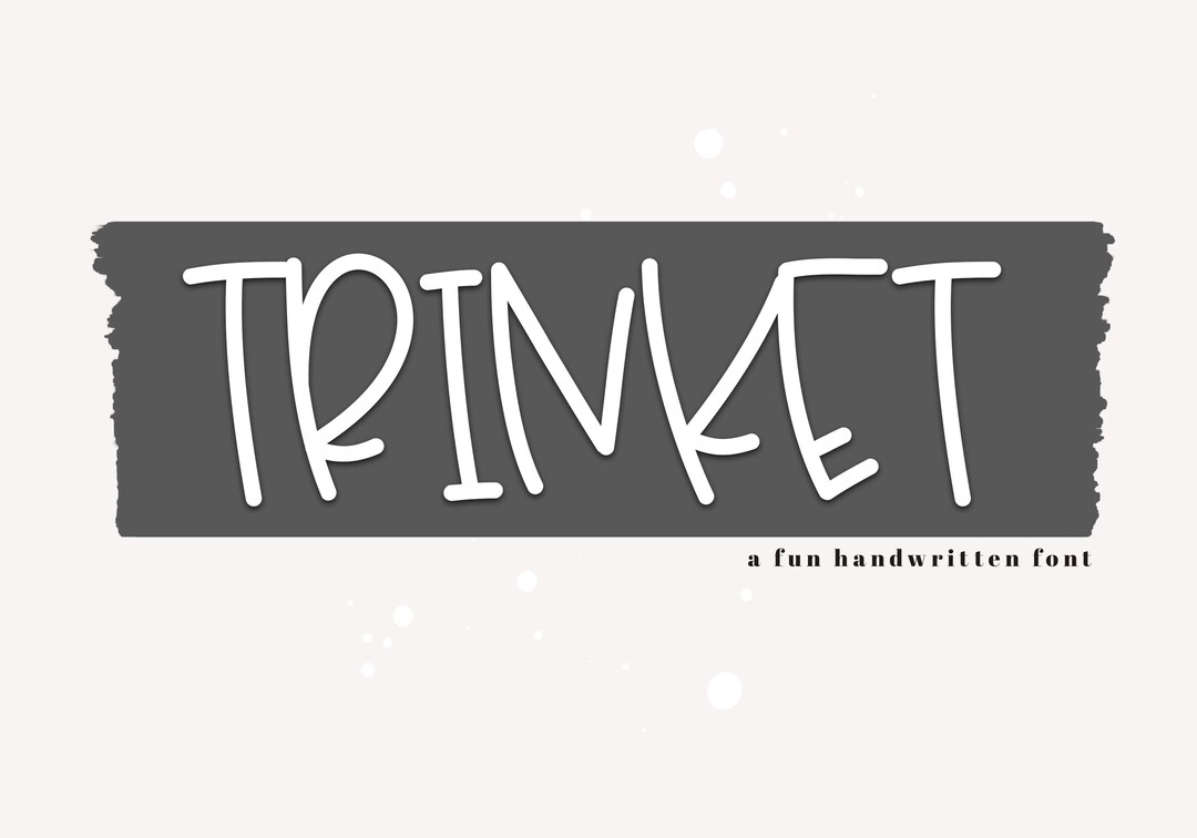 Trinket - Fun Handwritten Font - TTF / OTF - Etsy