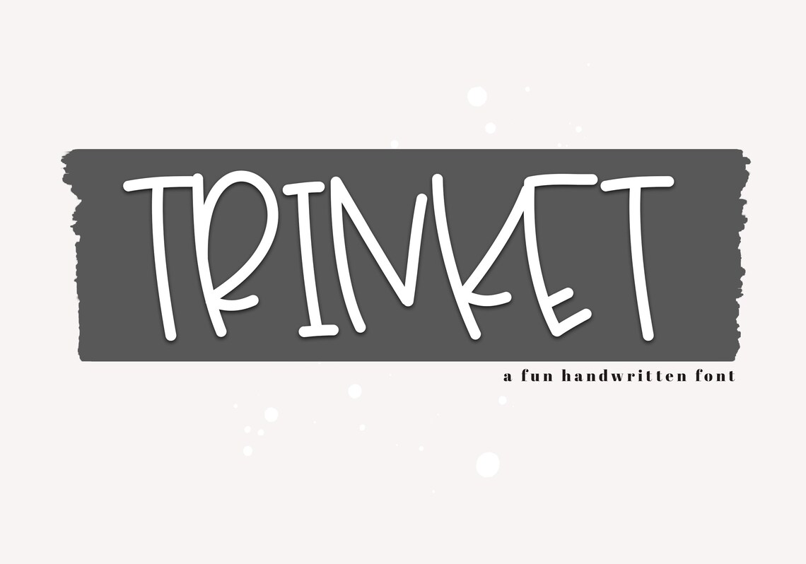 Trinket Fun Handwritten Font TTF / OTF - Etsy