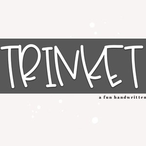 Trinket - Fun Handwritten Font - TTF / OTF - Etsy