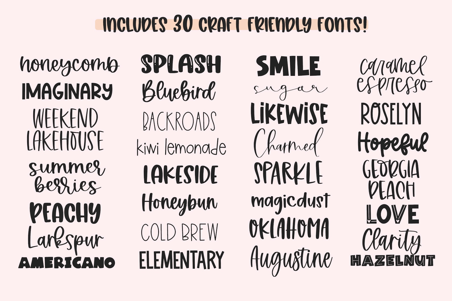 Font Bundle 30 Fonts for Crafters Cricut Fonts Cute Fonts - Etsy