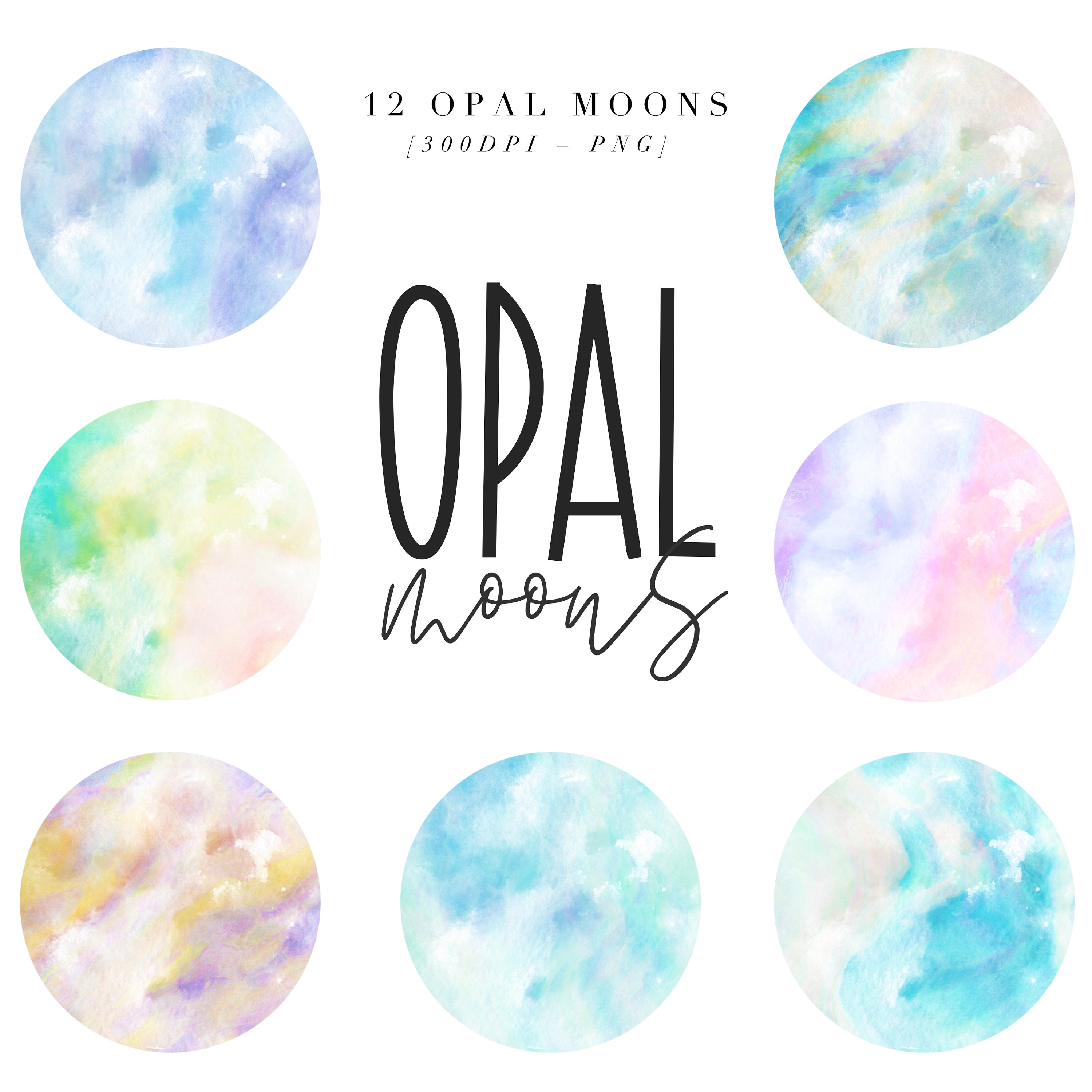 Opal Moons Clip Art Opal Logo Design Opal Texture - Etsy Australia