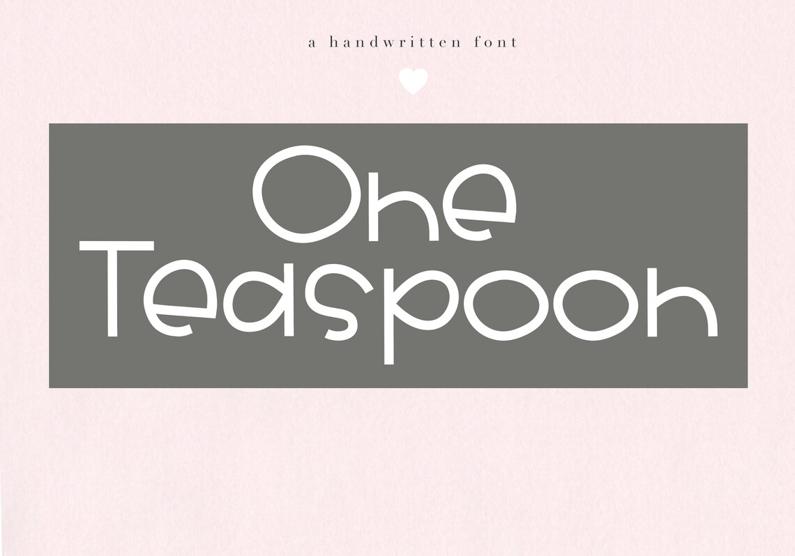 One Teaspoon Bold Handwritten Font TTF / OTF | Etsy