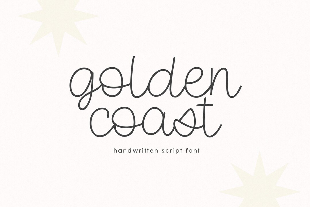 Golden Coast Font - Handwritten Script Font, Cricut Fonts, Cursive Font ...