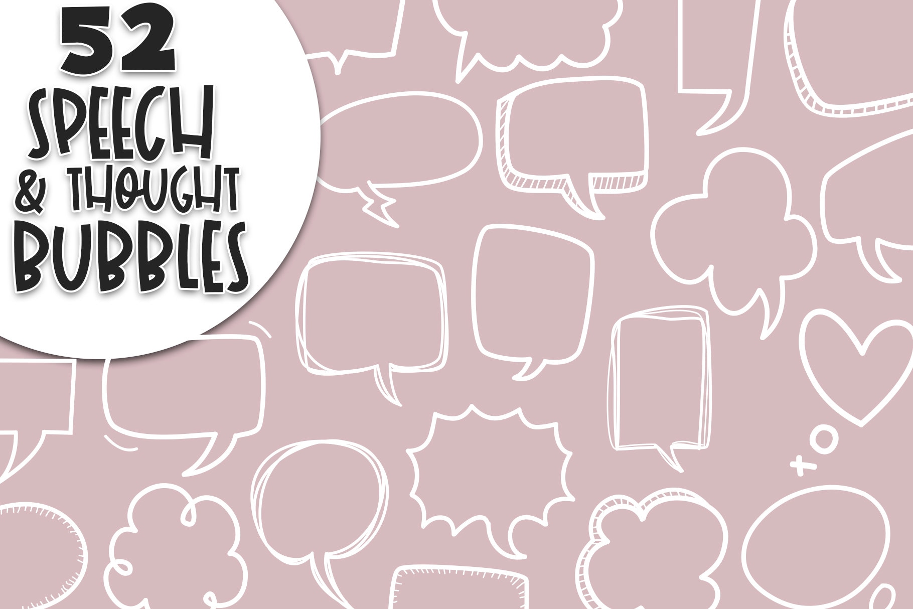 Say What Speech & Thought Bubbles Doodle Font Dingbat Font - Etsy