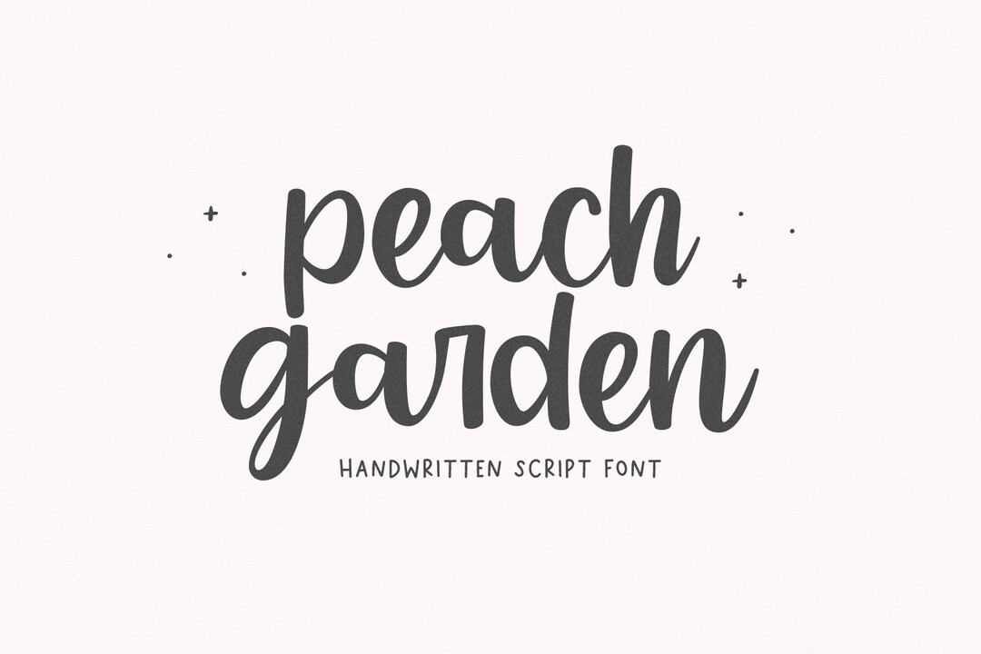 Peach Garden Font - Handwritten Script Font, Cricut Fonts, Calligraphy ...