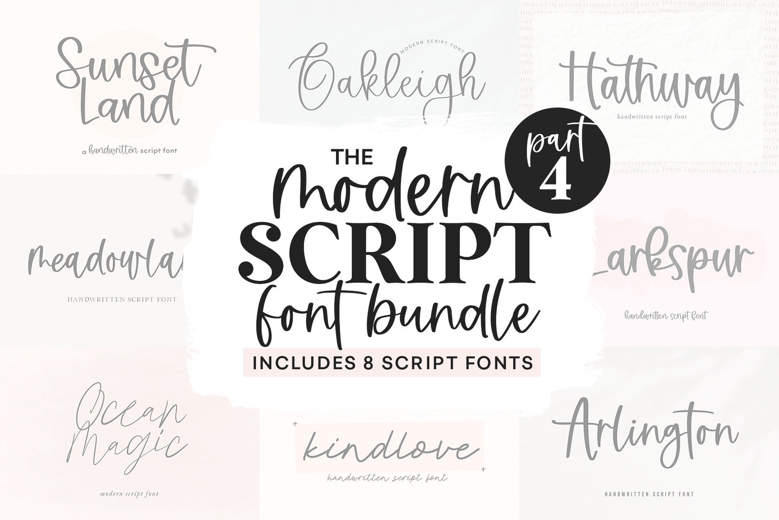 Mini Modern Script Font Bundle Part FOUR - Handwritten Fonts, Cricut ...