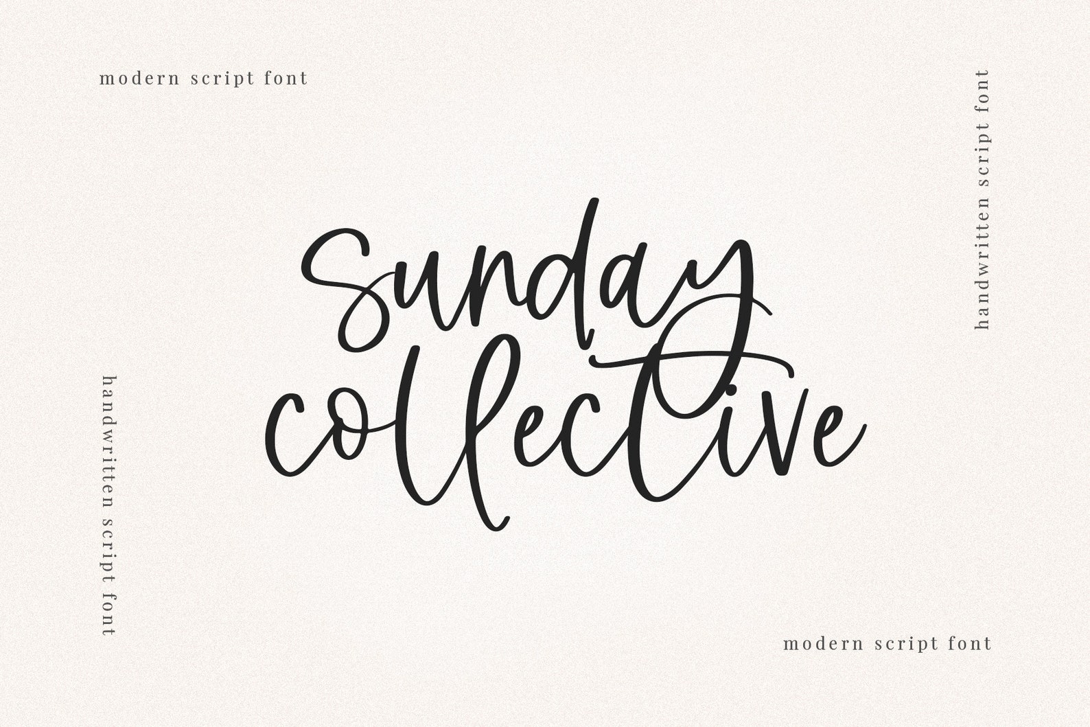 Sunday Collective Font Handwritten Script Font Cricut | Etsy