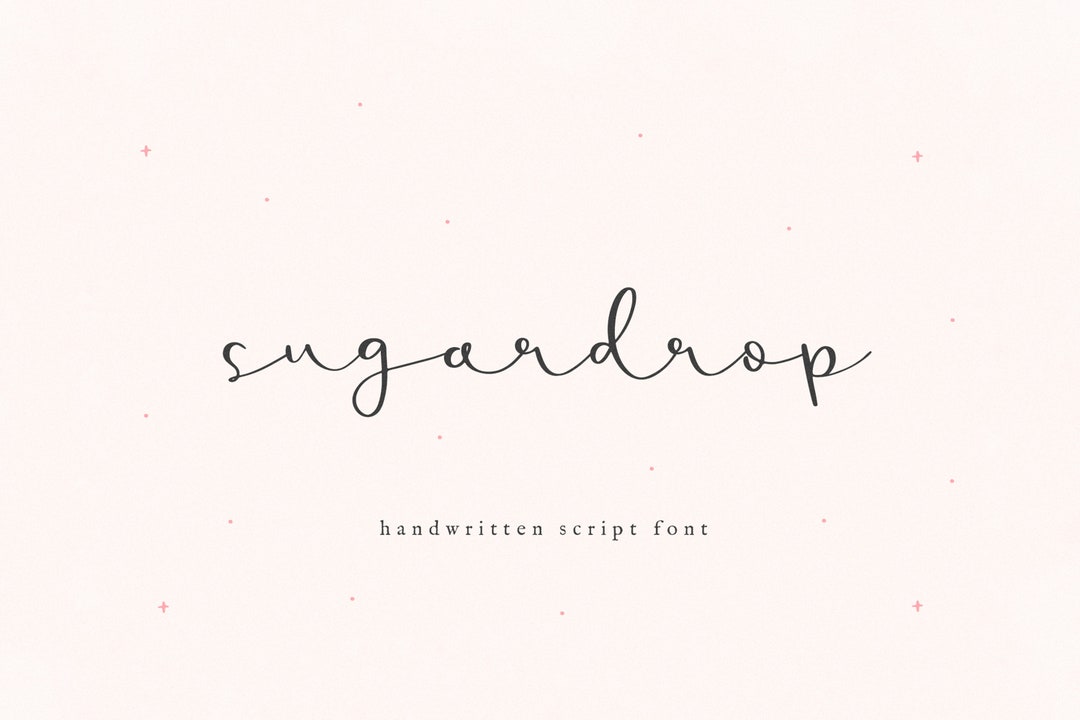 Sugardrop Font - Thin Script Font, Cricut Fonts, Procreate Font ...