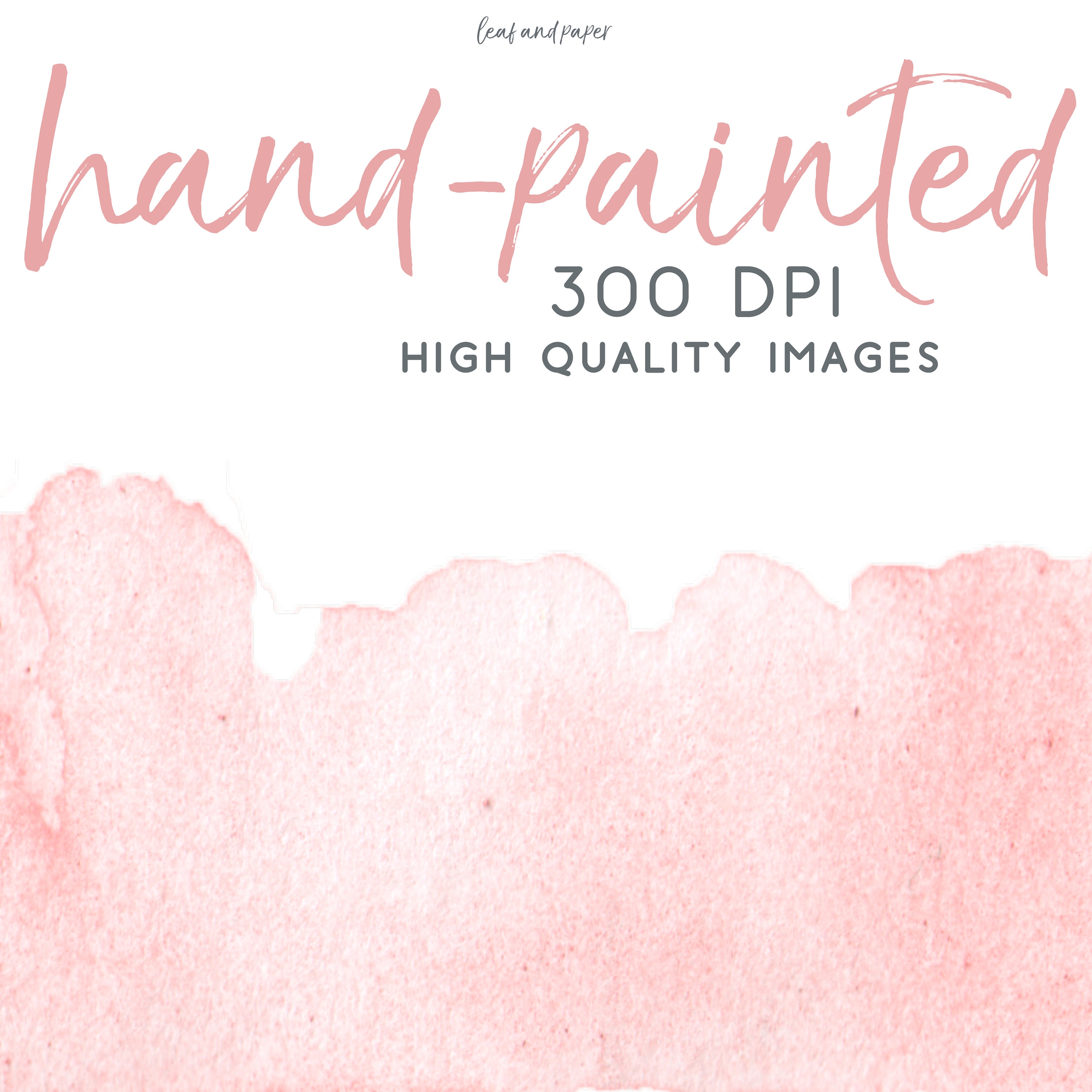 Watercolor PEACH PINK Swatches - Watercolor Clipart - Brushstrokes for ...