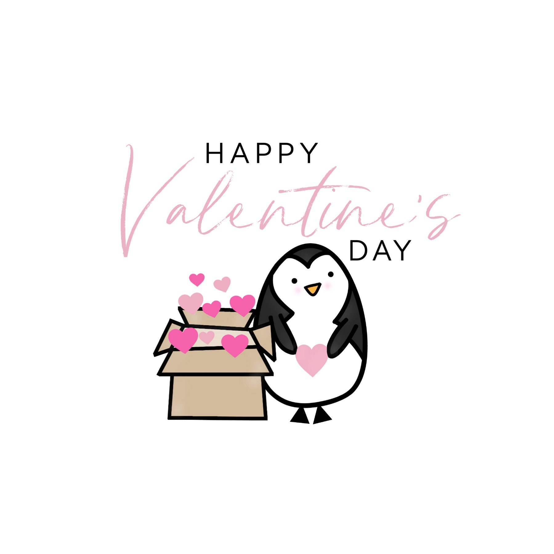 Cute Valentine's Day Clip Art Love Illustrations Hearts | Etsy