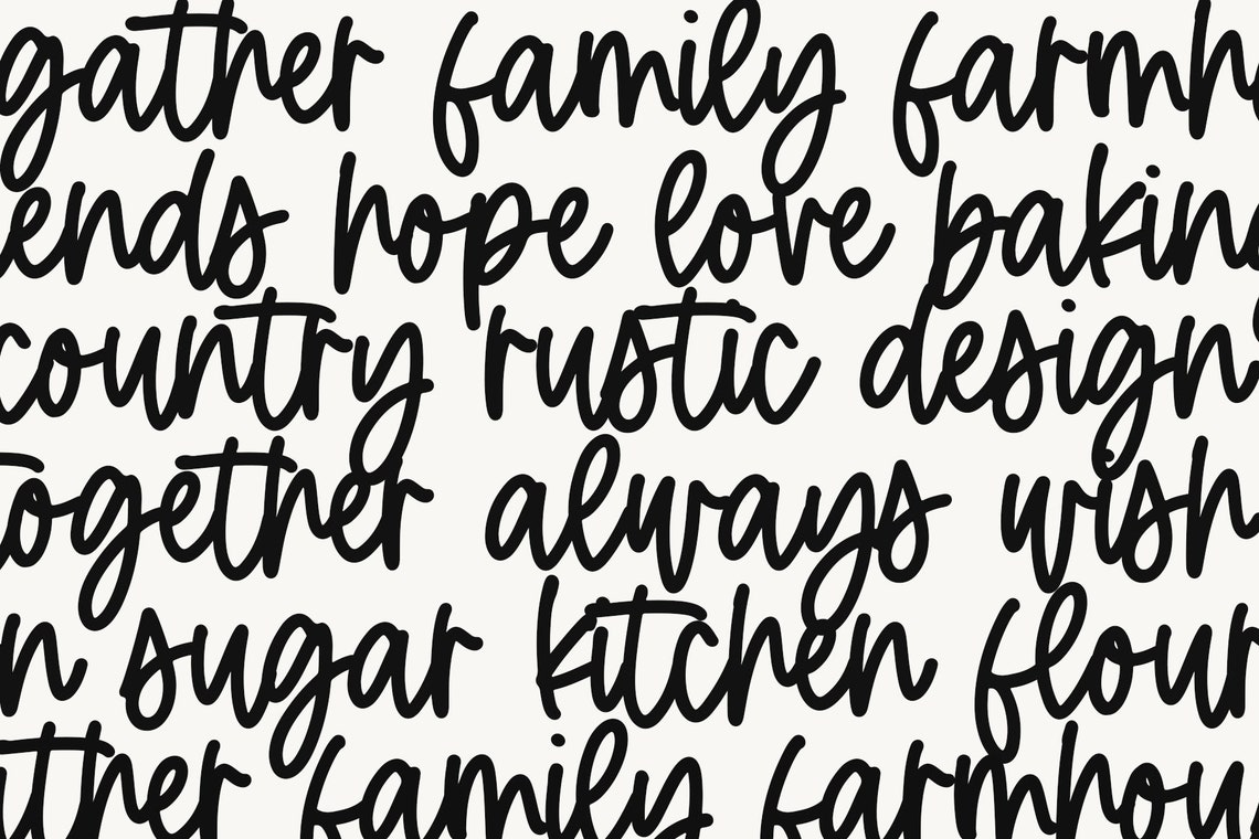 Country Fields Handwritten Script Font Cricut Fonts - Etsy