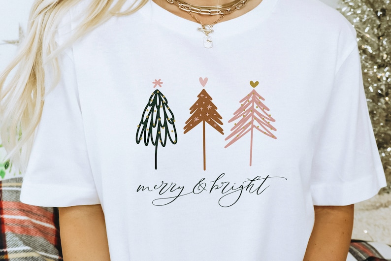Boho Christmas Trees SVG and PNG Files Messy Christmas Trees - Etsy