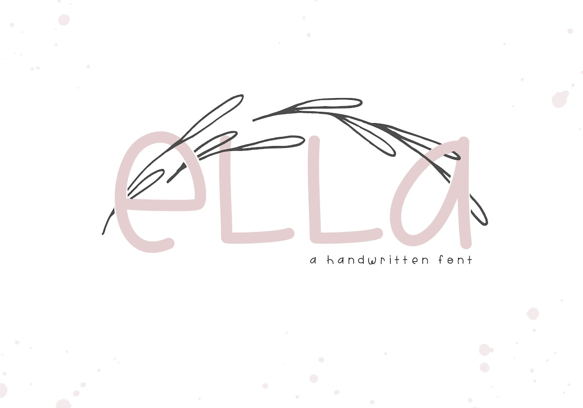 Ella - A Cute Handwritten Font - TTF / OTF - Etsy
