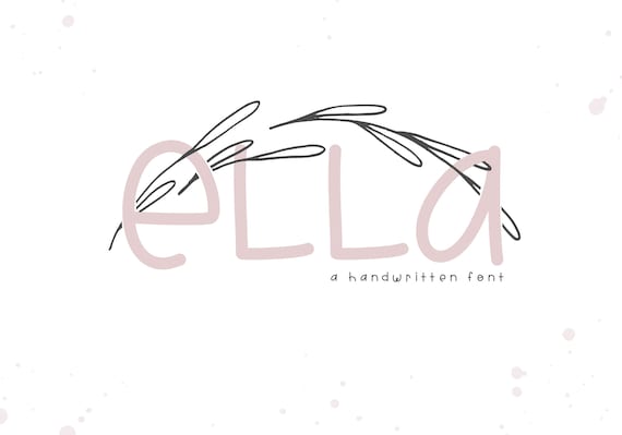 Ella A Cute Handwritten Font TTF / OTF | Etsy
