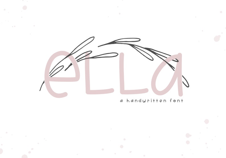 Ella - A Cute Handwritten Font - TTF / OTF - Etsy