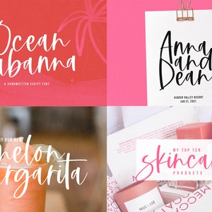 Mini Modern Script Font Bundle Part TWO - Handwritten Fonts, Cricut ...