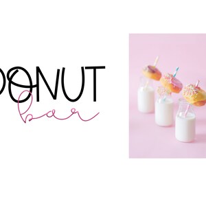 Sprinkled Donut Font Fun Handwritten Font Cricut Font | Etsy