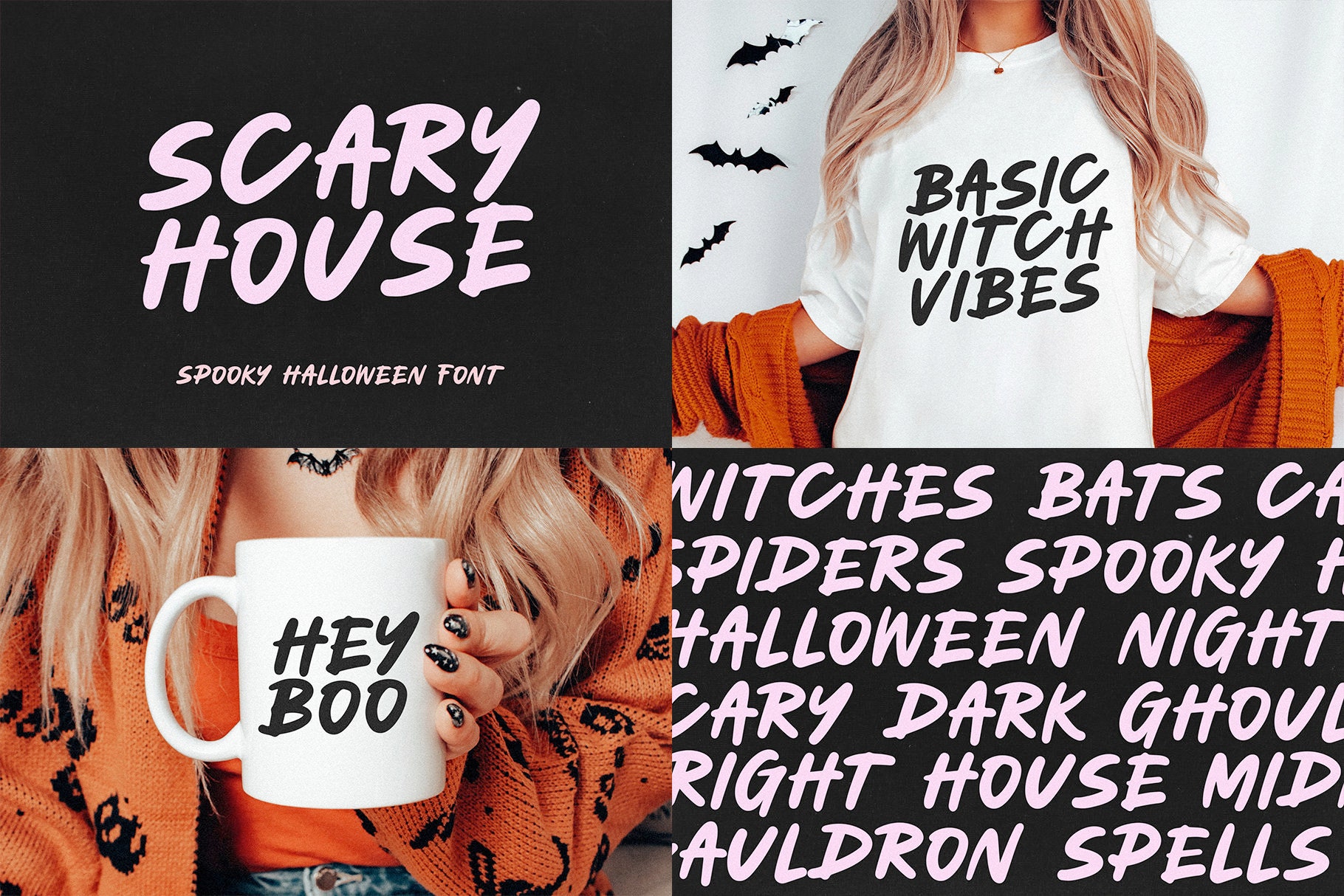 Halloween Font Bundle, Spooky Fonts, Dripping Font, Cricut Font Bundle ...