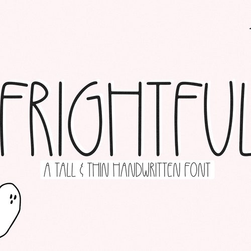 Frightful Font Thin Handwritten Font Cricut Fonts - Etsy