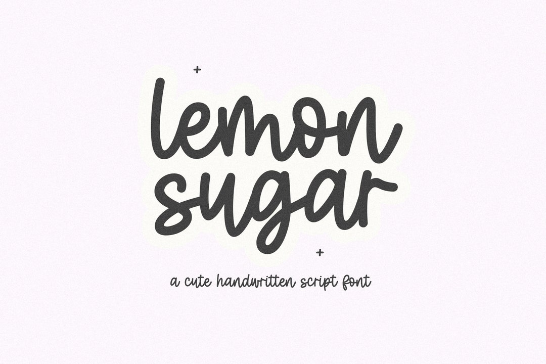 Lemon Sugar Font - Handwritten Script Font, Cricut Fonts, Goodnotes ...