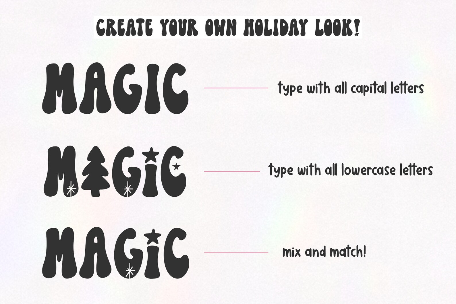 Holiday Retro Font - Groovy Font, Christmas Font, Hippie Font, 70s Font ...